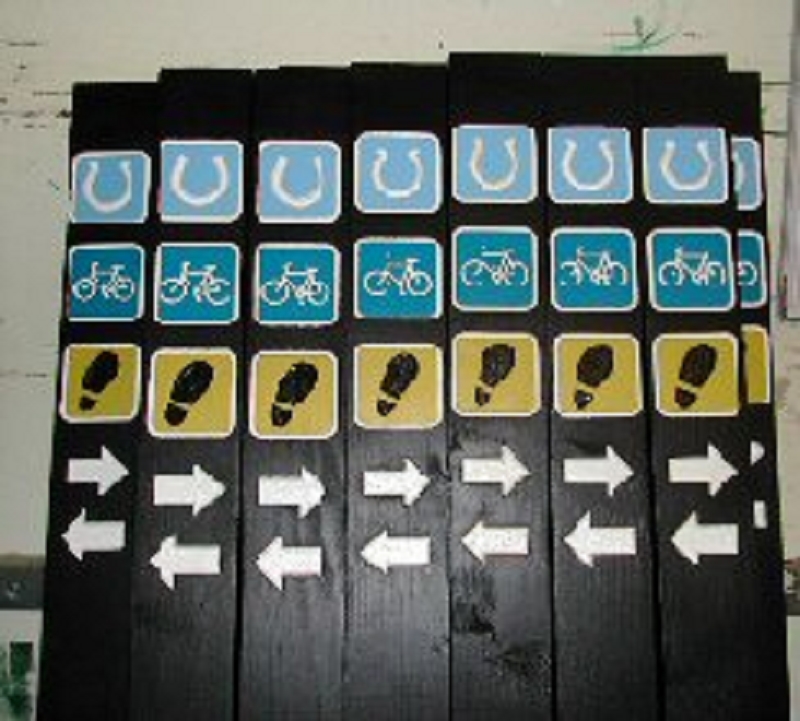 Handmade Oak Waymarkers