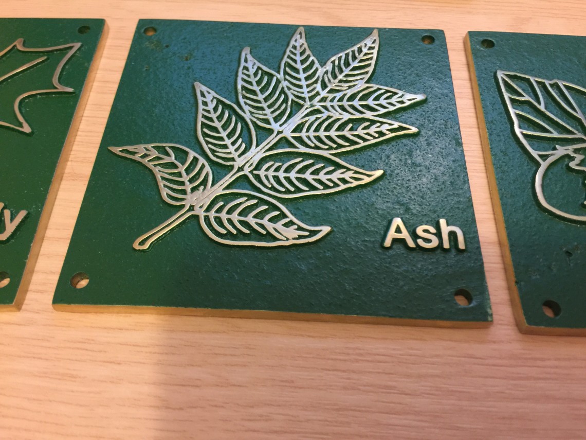 Bespoke Nature Trail Rubbing Posts from Nature Sign Design