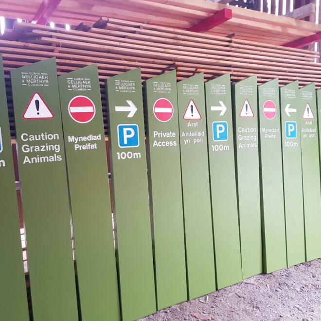 Handmade Oak Waymarkers