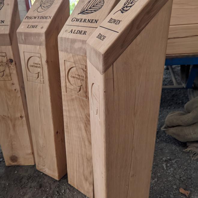 Handmade Oak Waymarkers