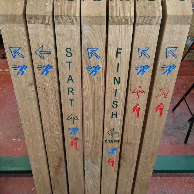 Handmade Oak Waymarkers